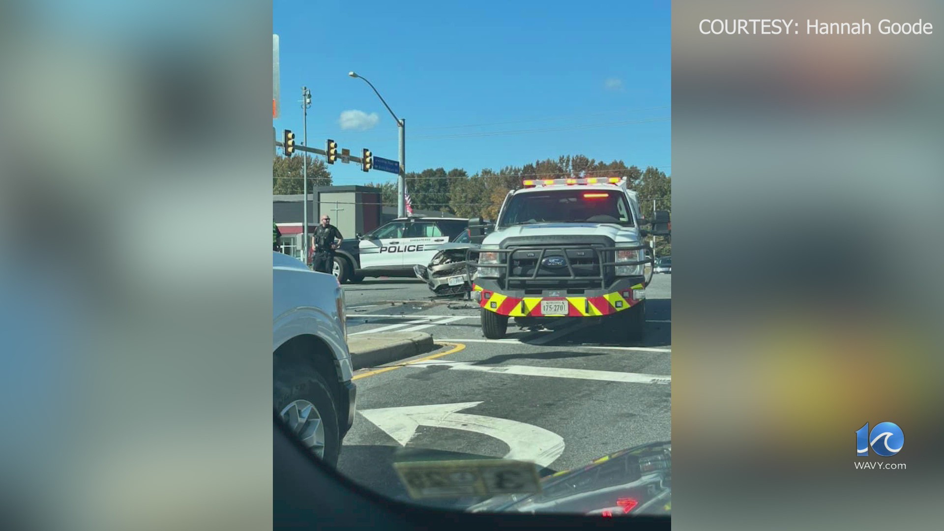 CPD: Fire department vehicle involved in crash; charges pending – WAVY.com