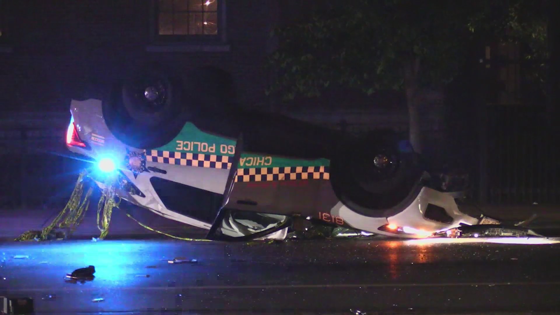 2 officers, 1 cyclist injured after rollover crash involving CPD squad ...