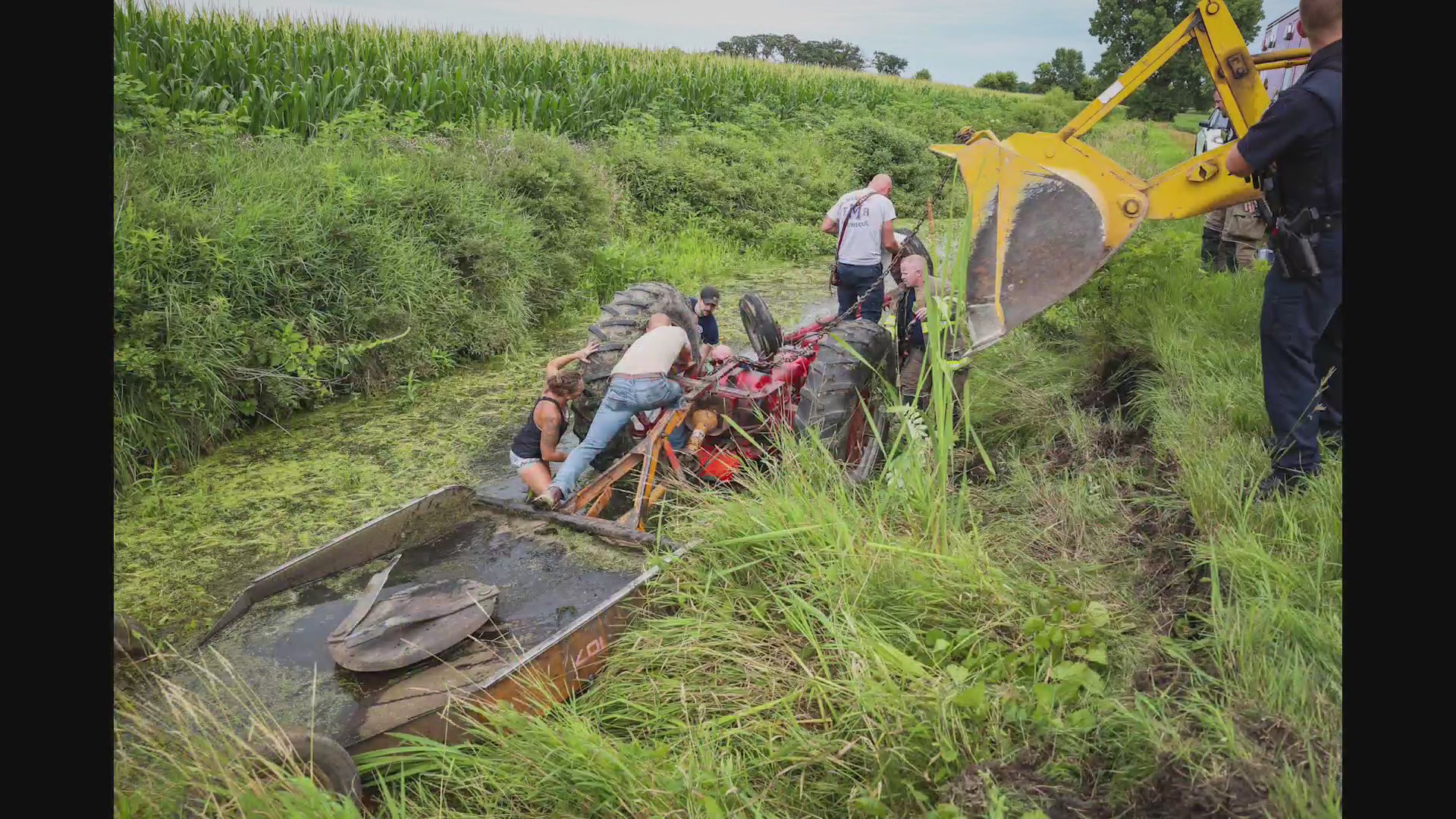 Man critical after being trapped under tractor for hours in suburbs ...