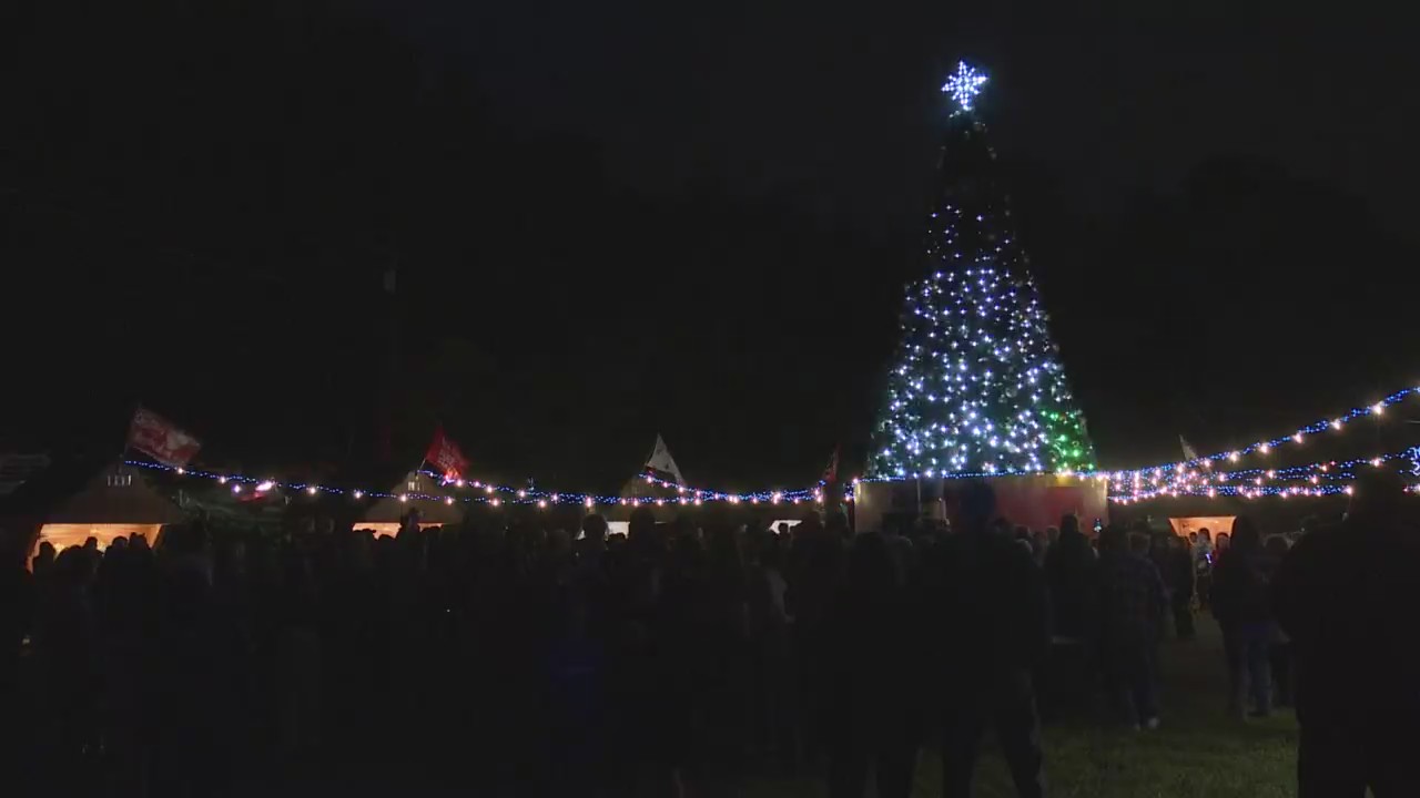 Bluefield annual Christmas tree is lit – literally! – WVNS