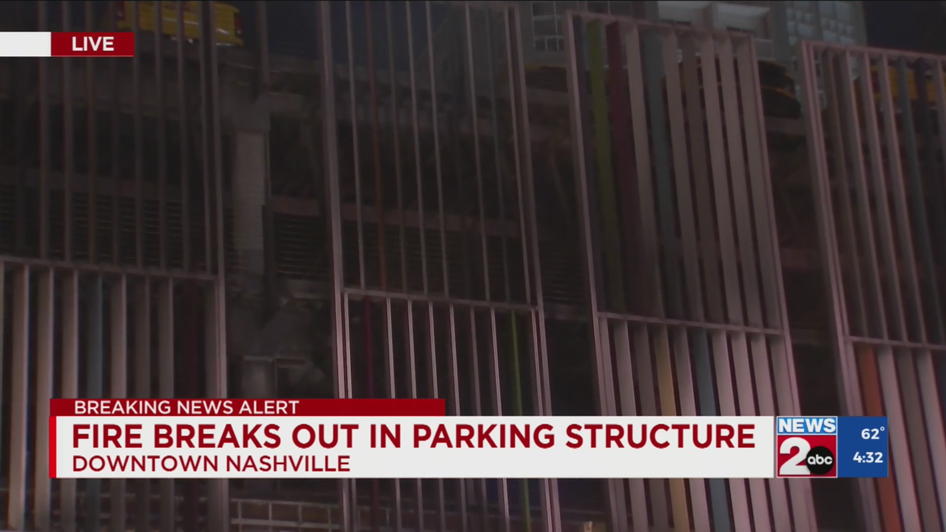 Crews respond to parking structure fire in downtown Nashville – WKRN News 2
