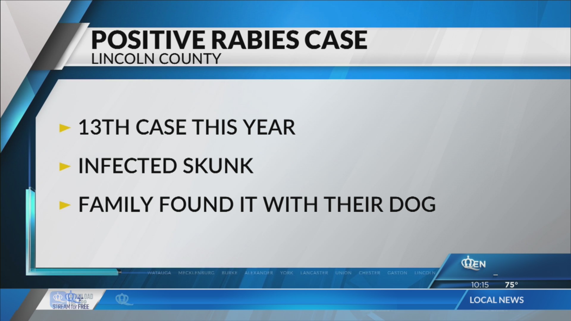 13th rabies case of 2025 reported in Lincoln County with skunk – Queen ...