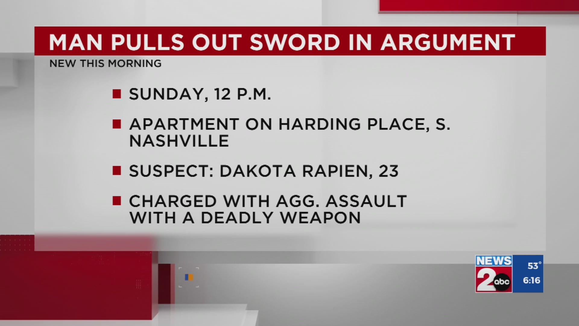 Man pulls out sword during argument in South Nashville – WKRN News 2