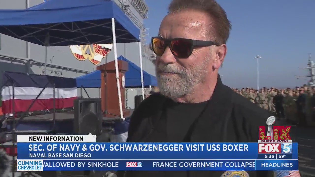 Former California Governor Arnold Schwarzenegger, Secretary of Navy ...