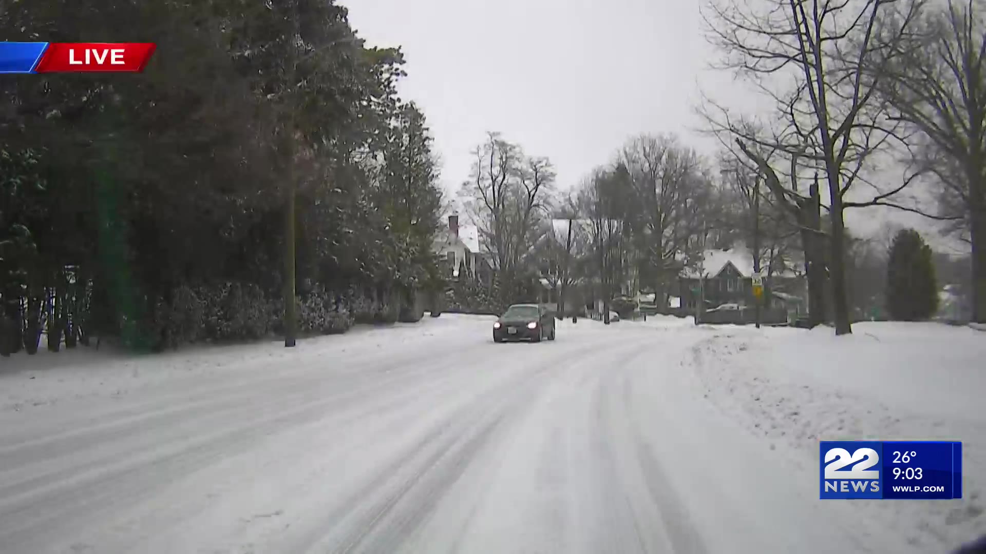 Road conditions after snowfall in western Mass. – WWLP