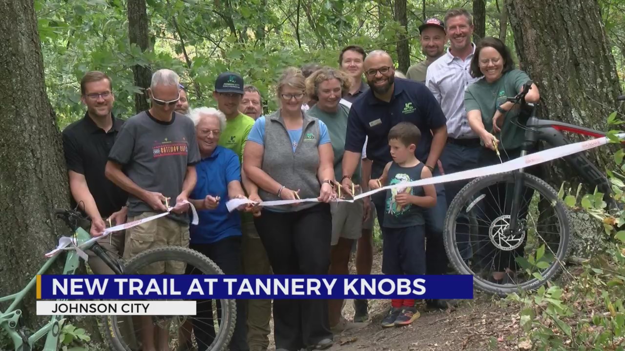 Ribbon cut on new mountain bike trail on Tannery Knobs – WJHL | Tri ...