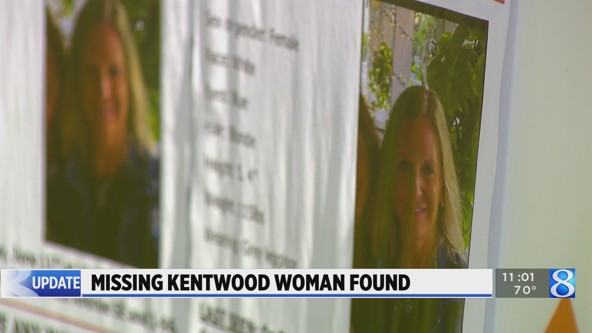 Police: Missing Kentwood woman found – WOODTV.com