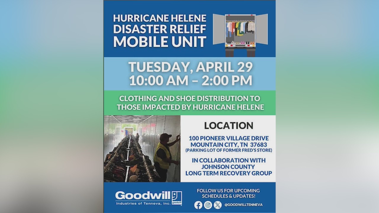 Goodwill mobile unit to distribute clothes, shoes to Helene victims in ...