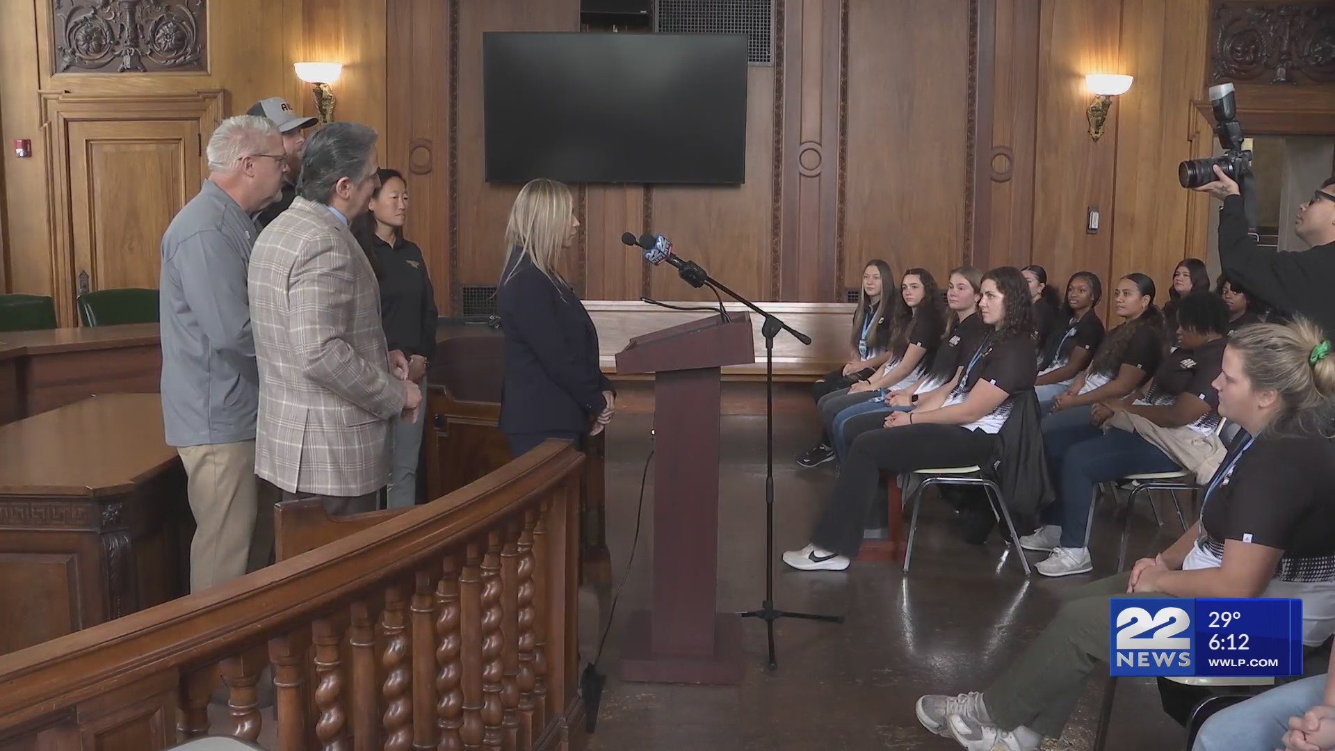 City of Springfield celebrates AIC women’s rugby team second ...