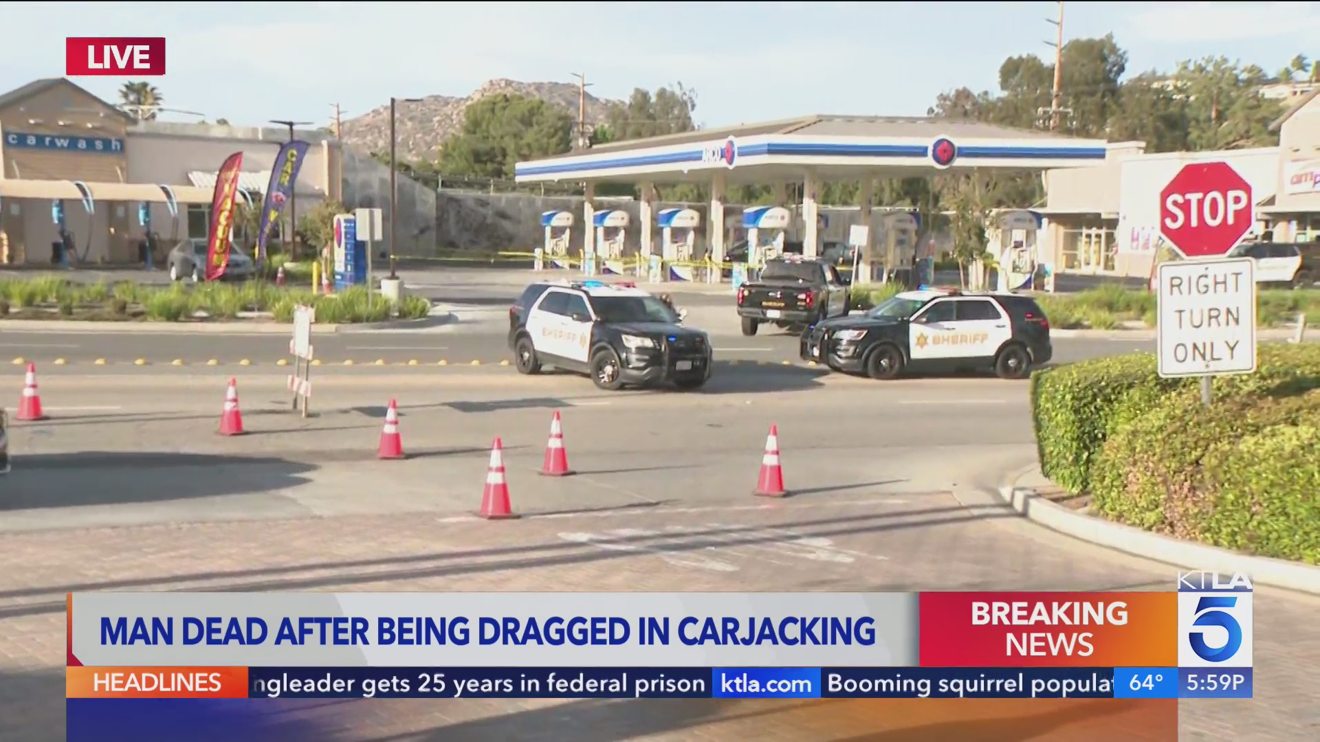 Man fatally dragged during carjacking in Norco – KTLA