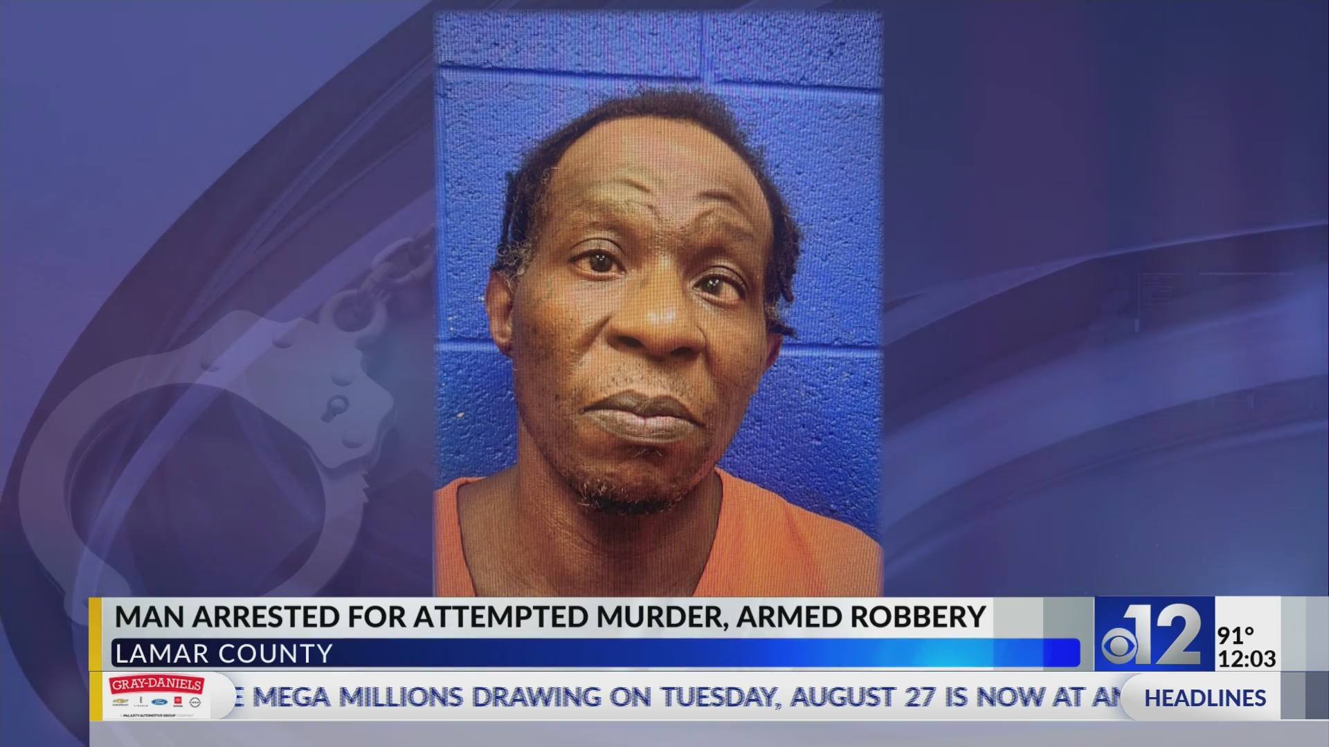 Man arrested for attempted murder, armed robbery in Lamar County – WJTV