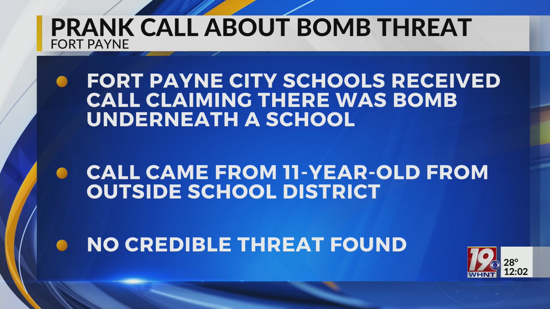 Fort Payne City Schools Releases Statement About ‘Prank Call’ Bomb ...