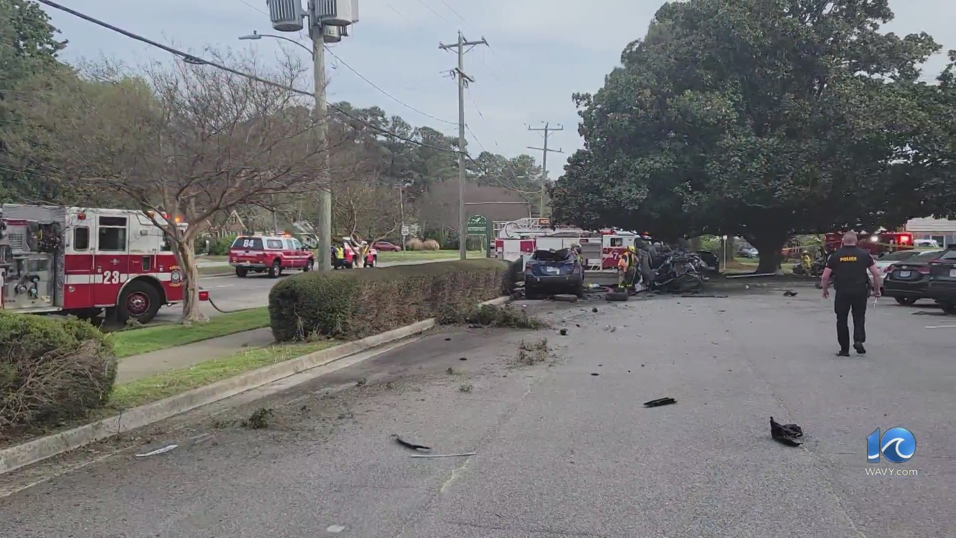 Two seriously injured in Norfolk crash involving overturned vehicle ...