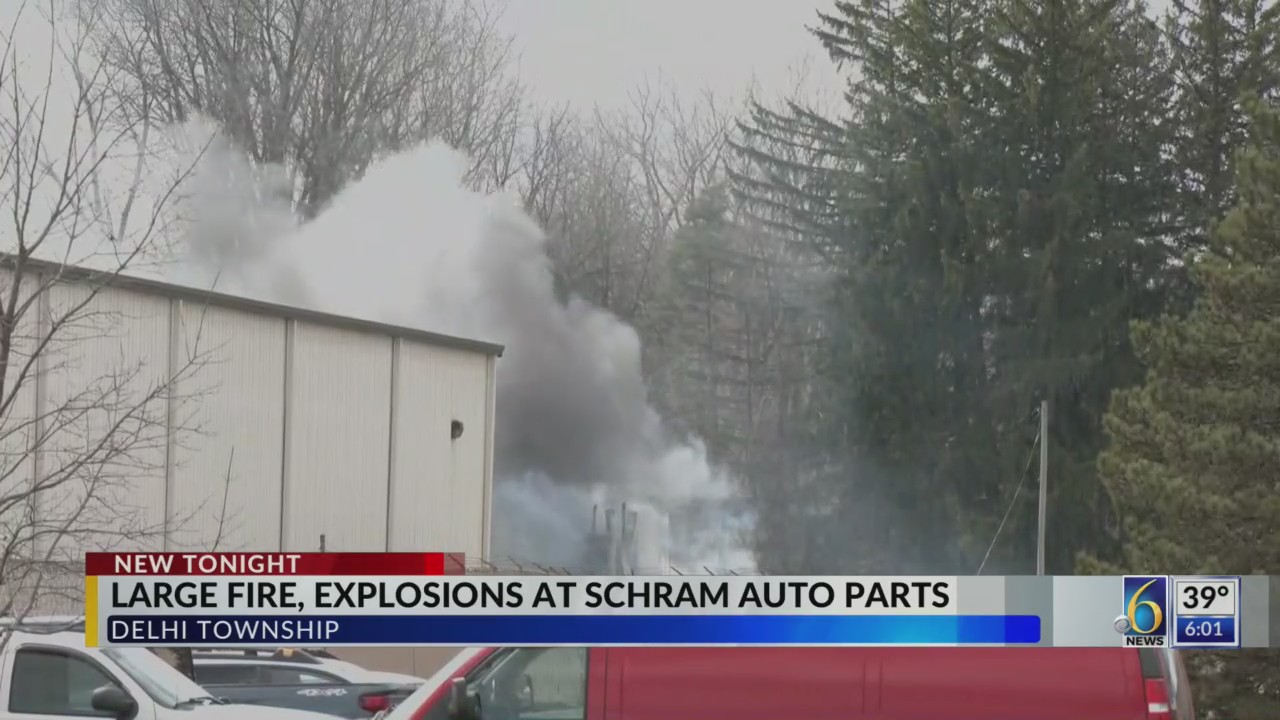 Large fire, explosions at Schram Auto Parts – WLNS 6 News