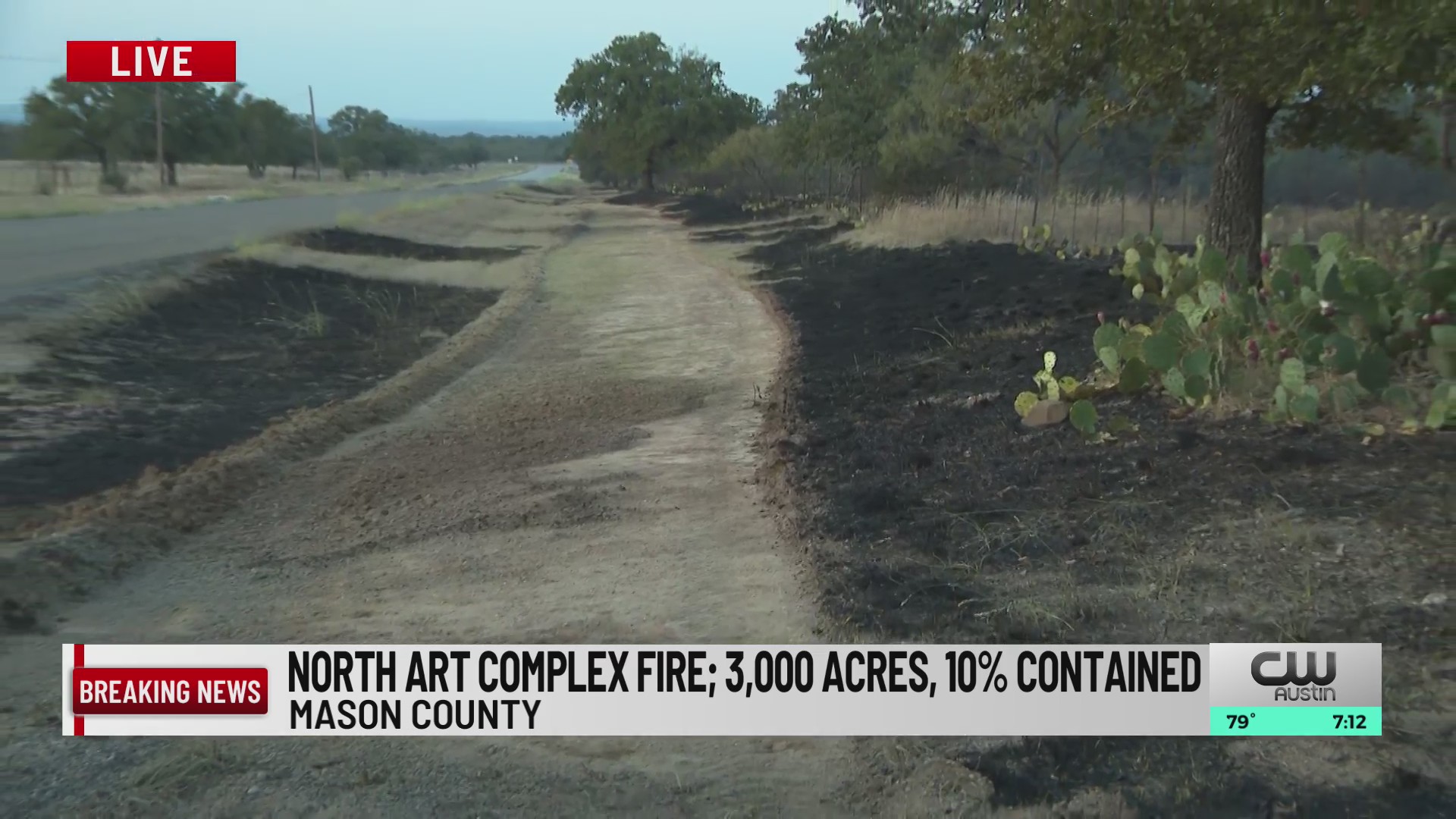KXAN News Today | CW Austin Mason County wildfire ignited by lightning ...
