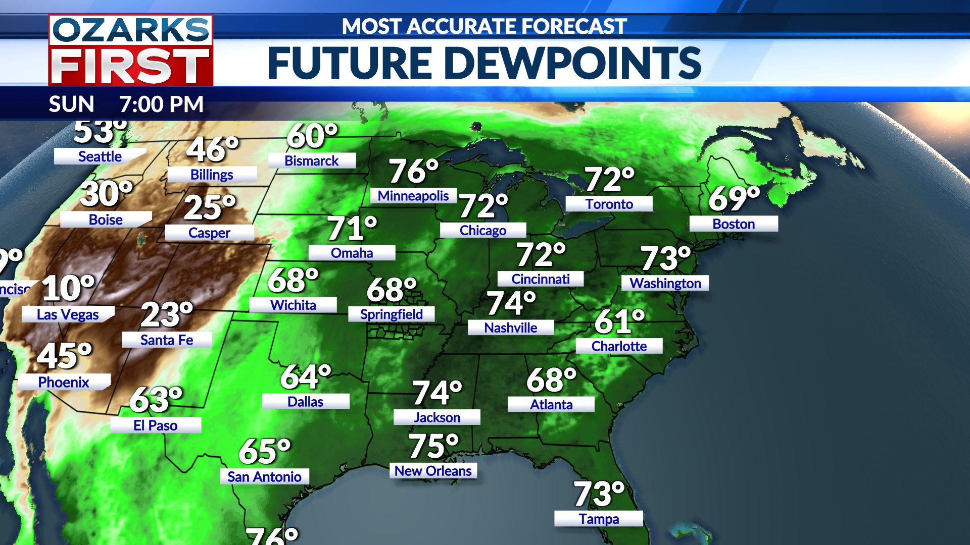 First summer heat wave could bring record dew points – KOLR ...