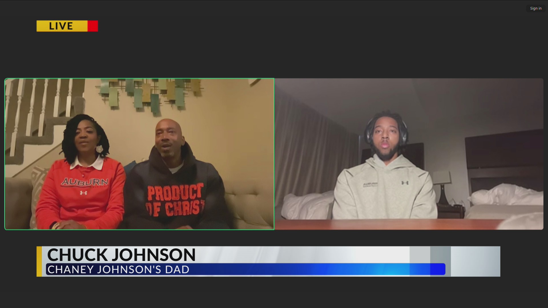 Auburn’s Chaney Johnson speaks on dream season alongside his parents ...