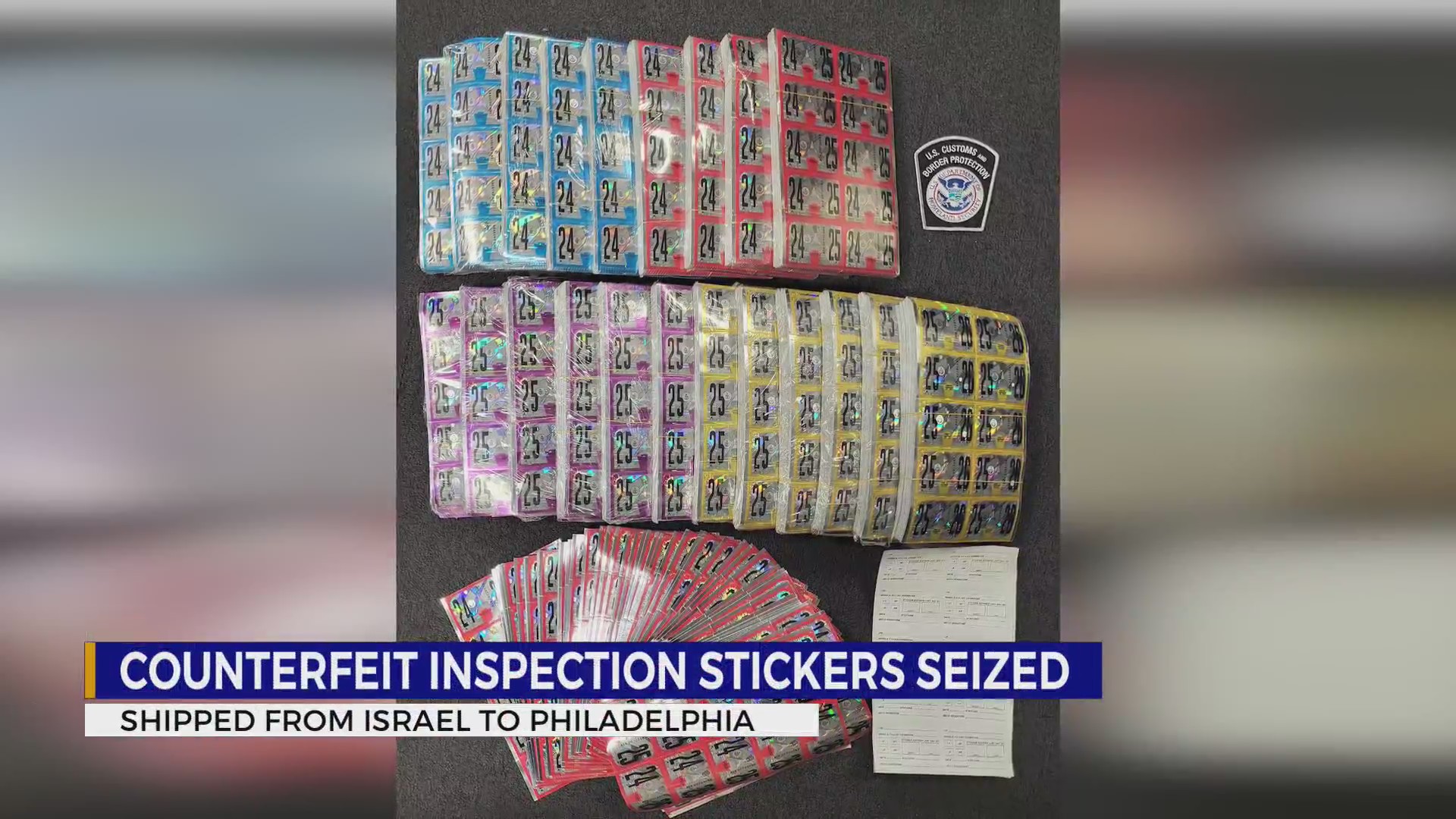 Customs: $1.4M in counterfeit Pa. vehicle inspection stickers ...