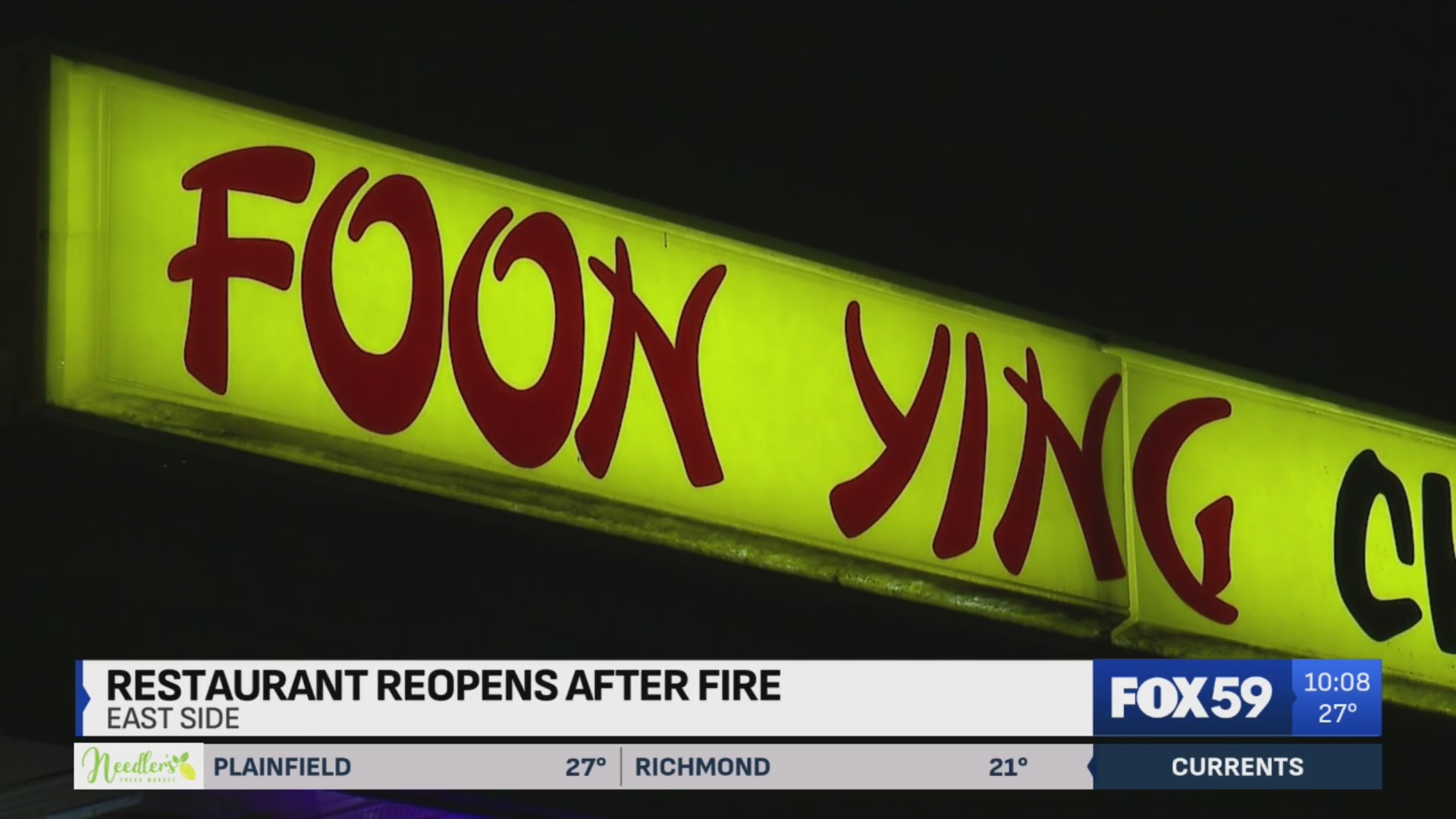 East side restaurant Foon Ying reopens – Fox 59