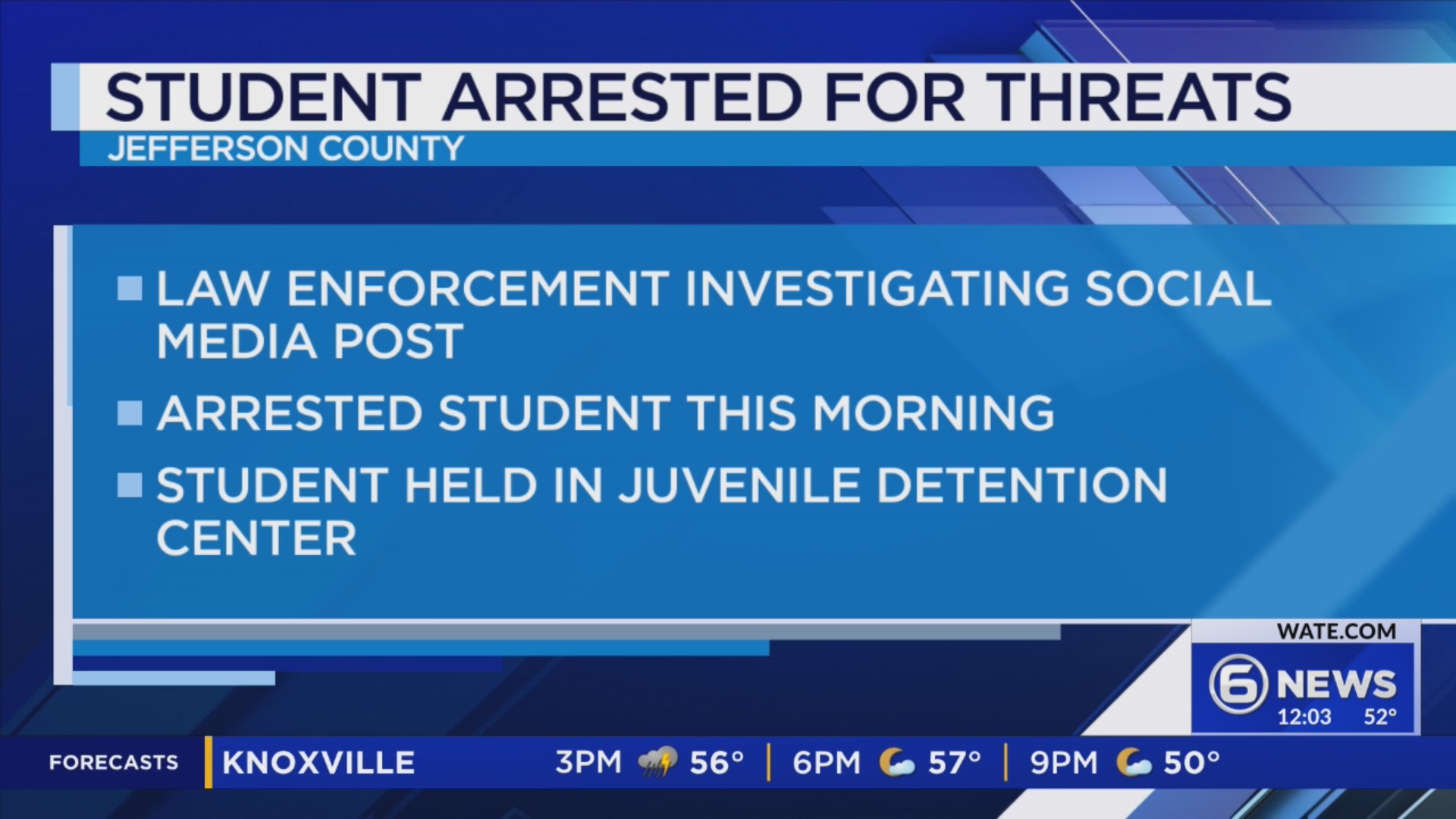 Student arrested after bomb threat made on social media in Jefferson ...
