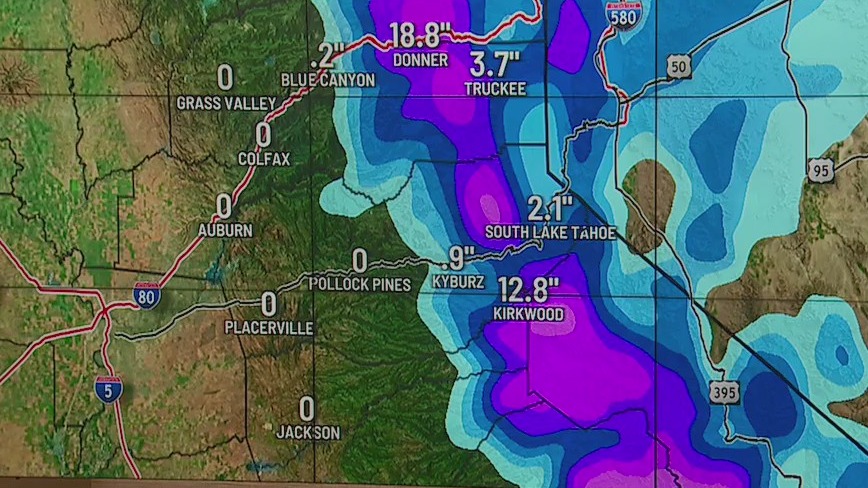 Heavy rain soaks Sacramento, winter storm warning in effect for parts ...