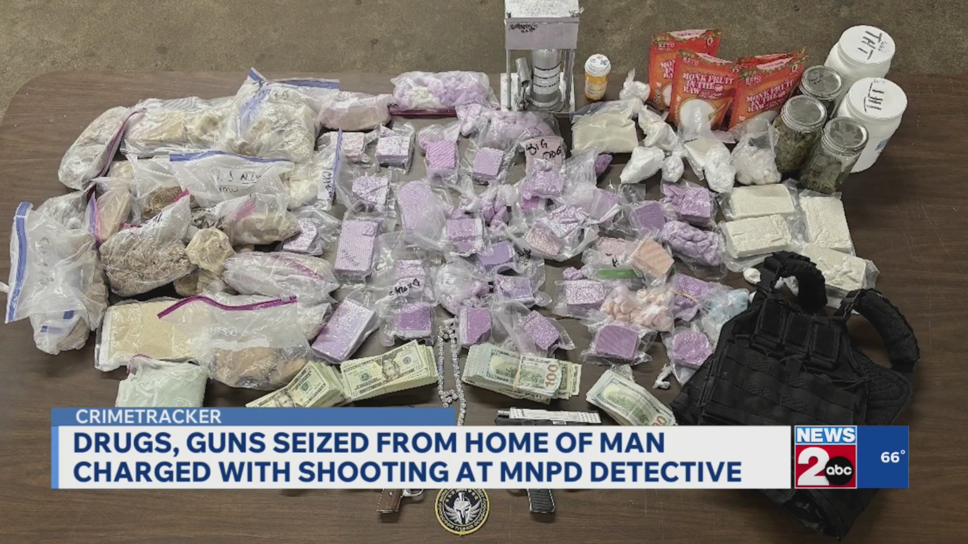 Drugs, guns seized from home of man accused of shooting at MNPD detective – WKRN News 2