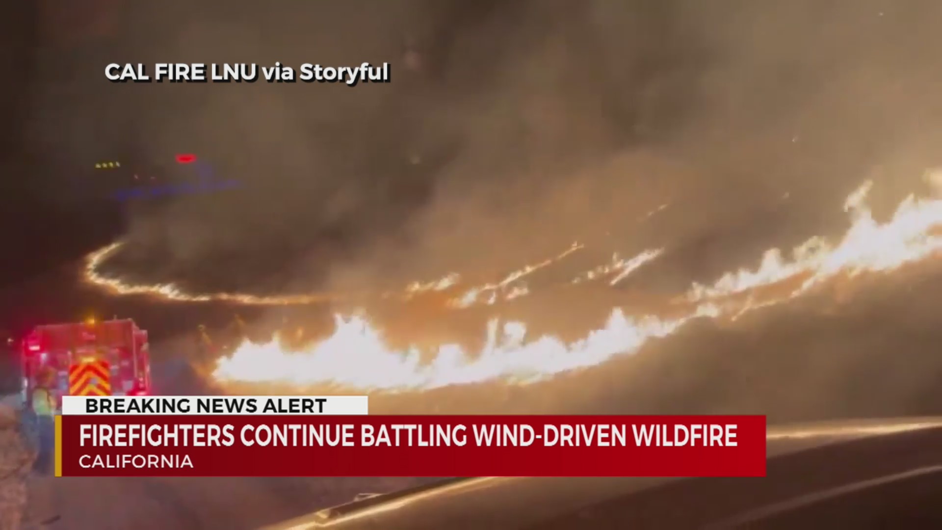 Firefighters battle wind-driven wildfire in California – WKRN News 2