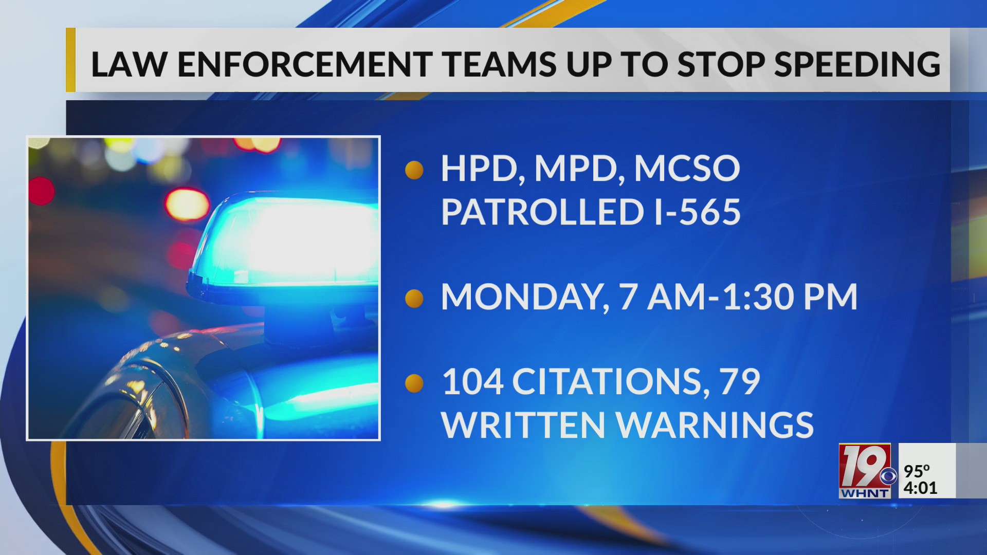 Law Enforcement Teams Up to Stop Speeding | July 16, 2025 | News 19 at ...