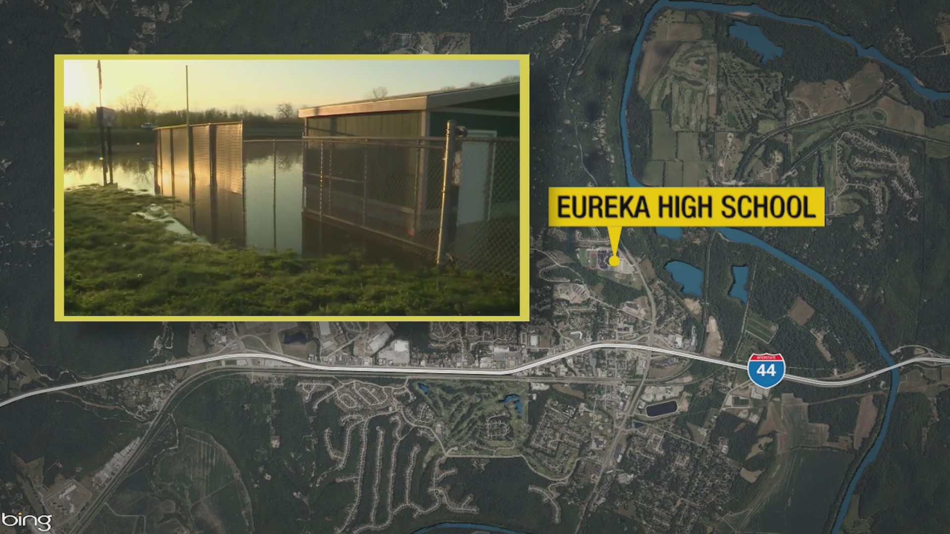 Floodwaters rise at Eureka High, causing sports fields to flood – FOX 2