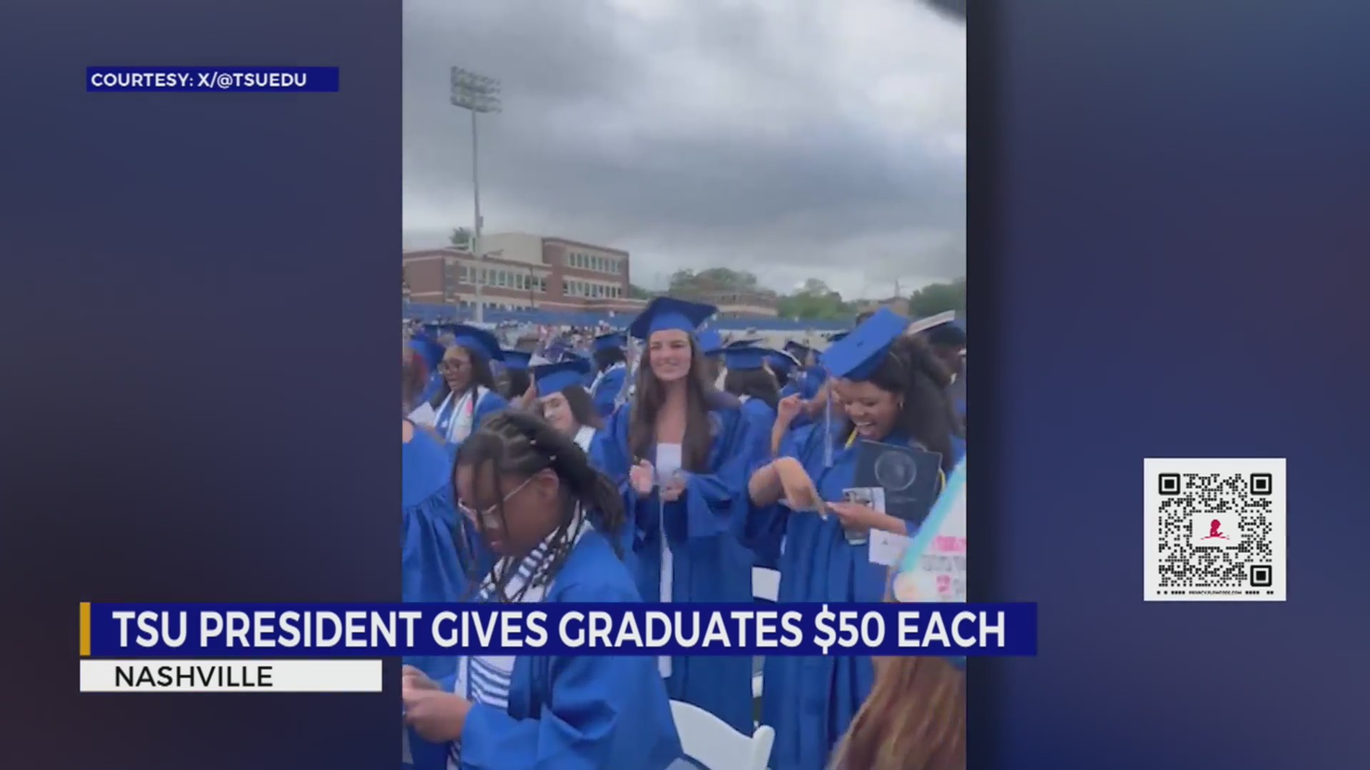 TSU president gives graduates $50 each. – WKRN News 2