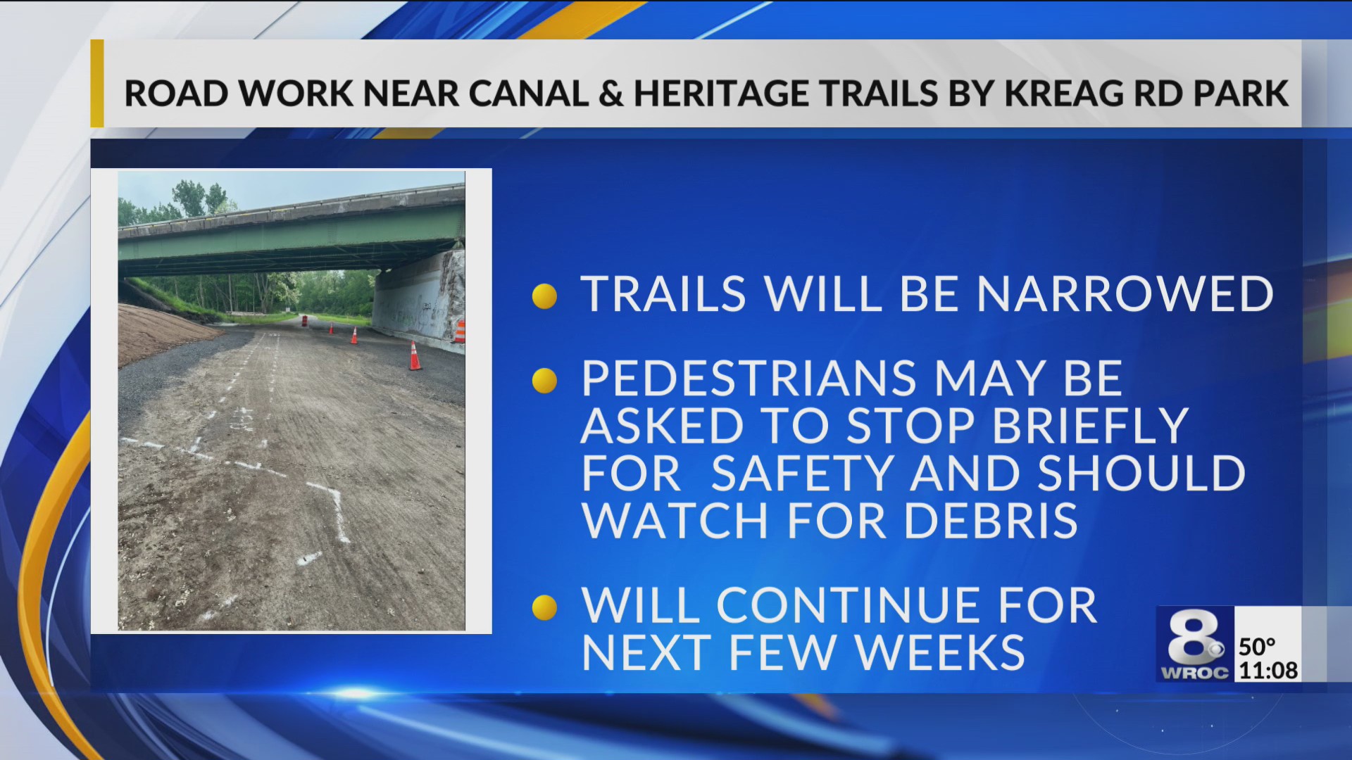 Trail work to narrow paths near Kreag Road Park in Perinton ...