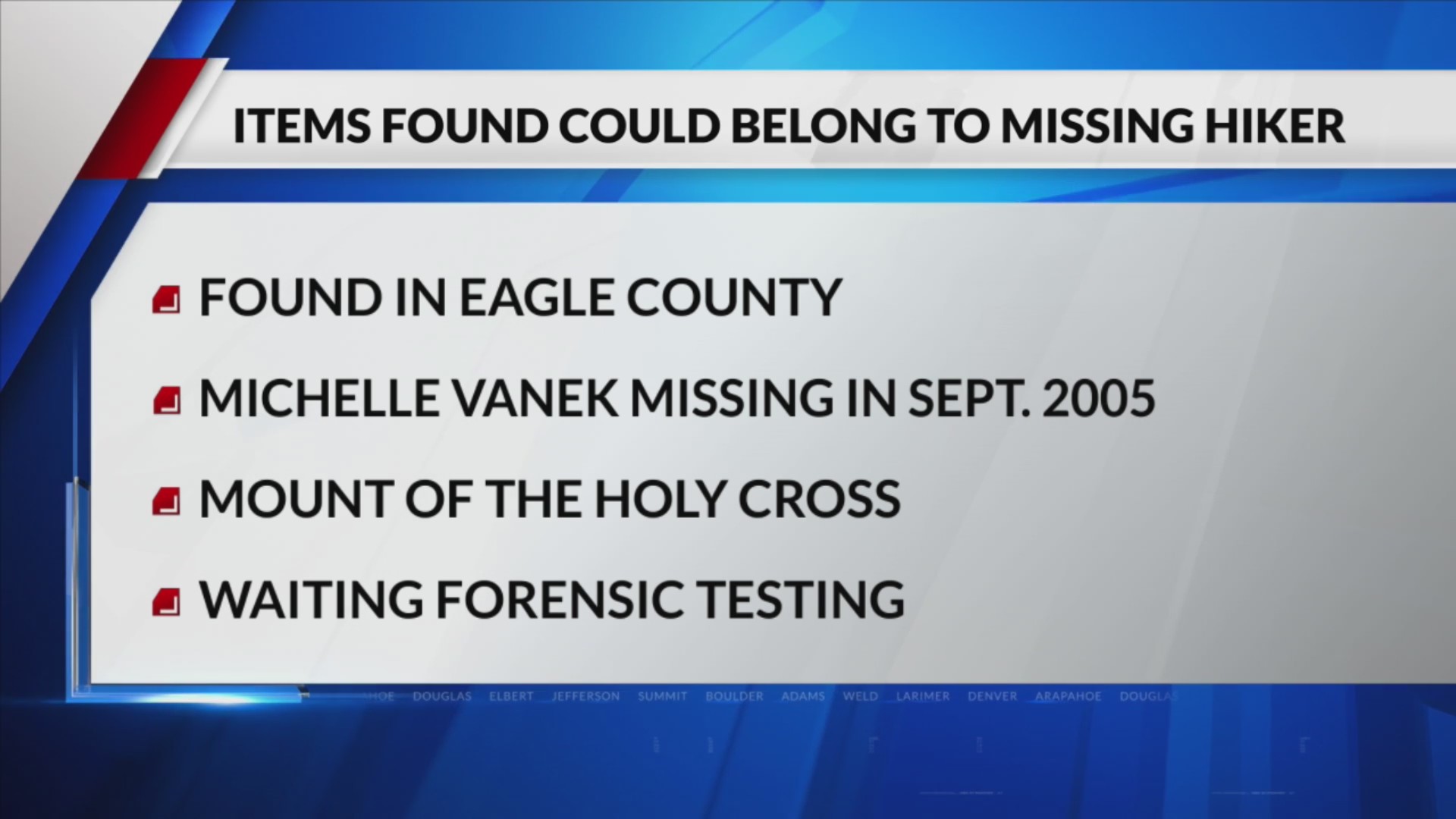 Items found could be hiker’s missing since 2005 – FOX31 Denver