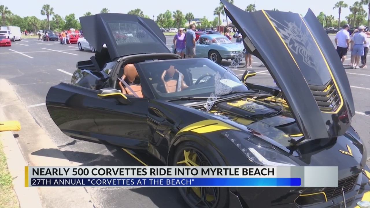 Nearly 500 corvettes showcased at 27th annual Corvette at the Beach car ...