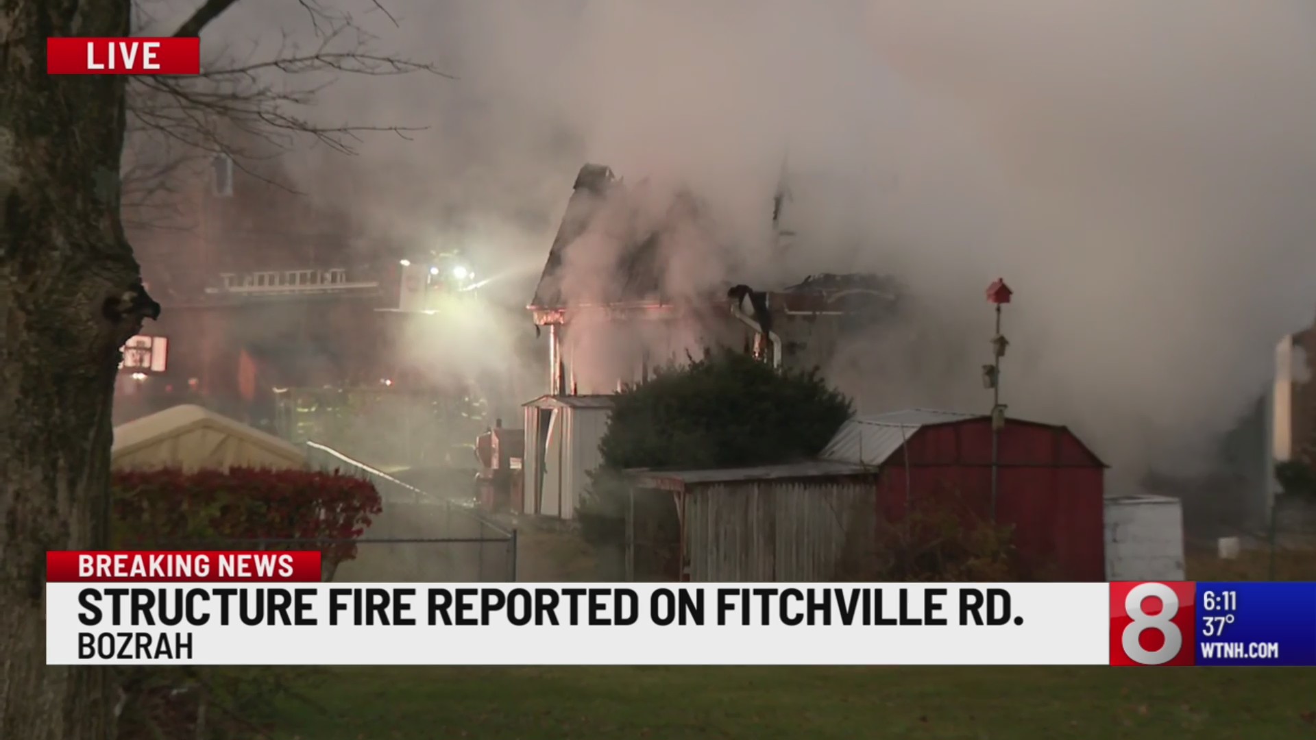 Crews respond to house fire on Fitchville Road in Bozrah – WTNH.com