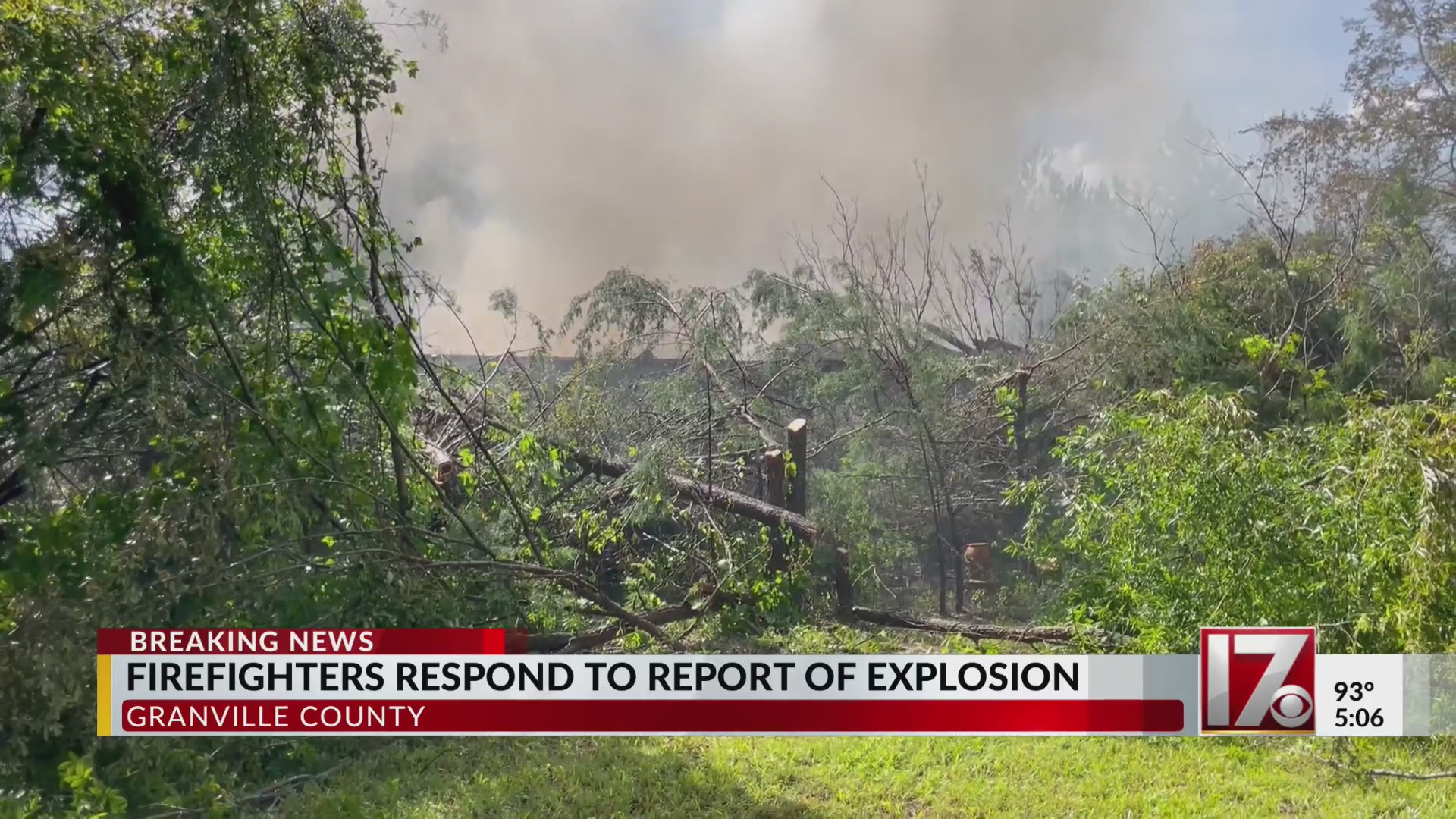 Firefighters respond to report of explosion in Granville County – CBS17.com