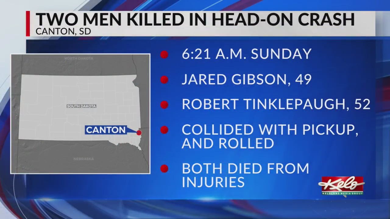 Names released of 2 men dead from Sunday morning crash – KELOLAND.com