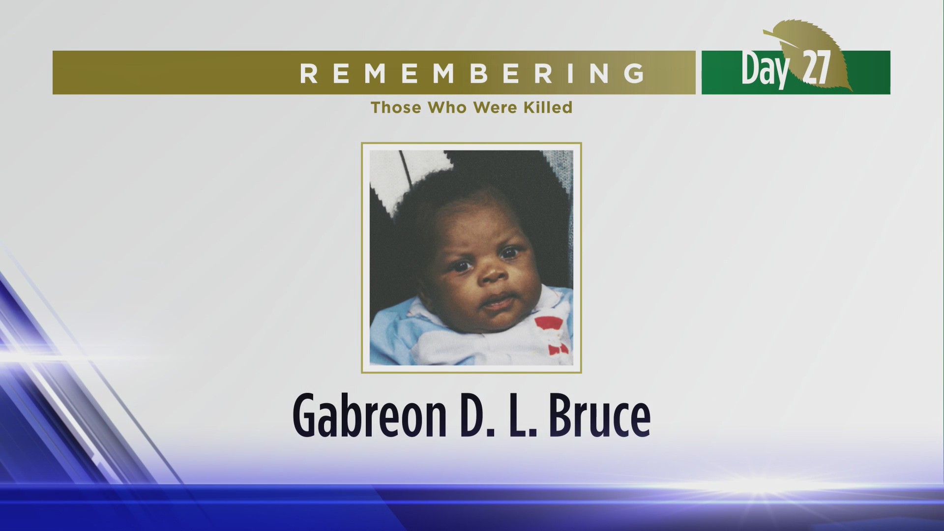 168 Days to remember those lost in the OKC bombing: Gabreon D. L. Bruce – KFOR.com Oklahoma City
