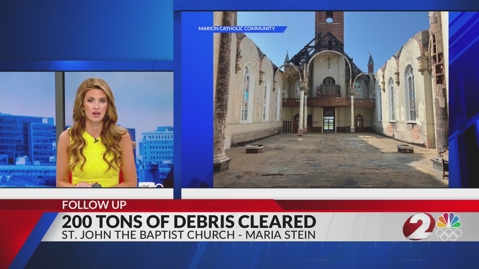 200 tons of debris cleared at St. John the Baptist Church – WDTN.com