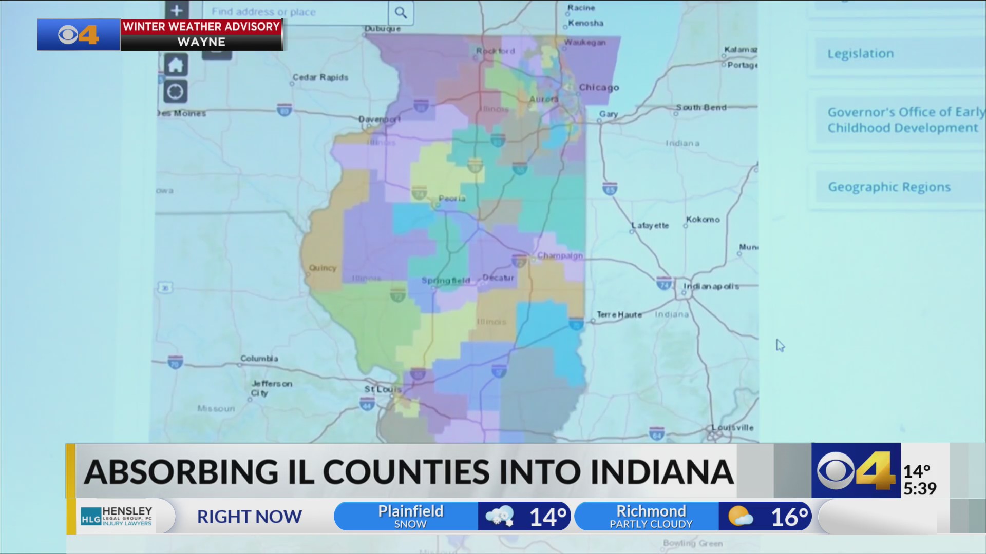 Indiana bill looks to absorb Illinois counties into Indiana – Fox 59