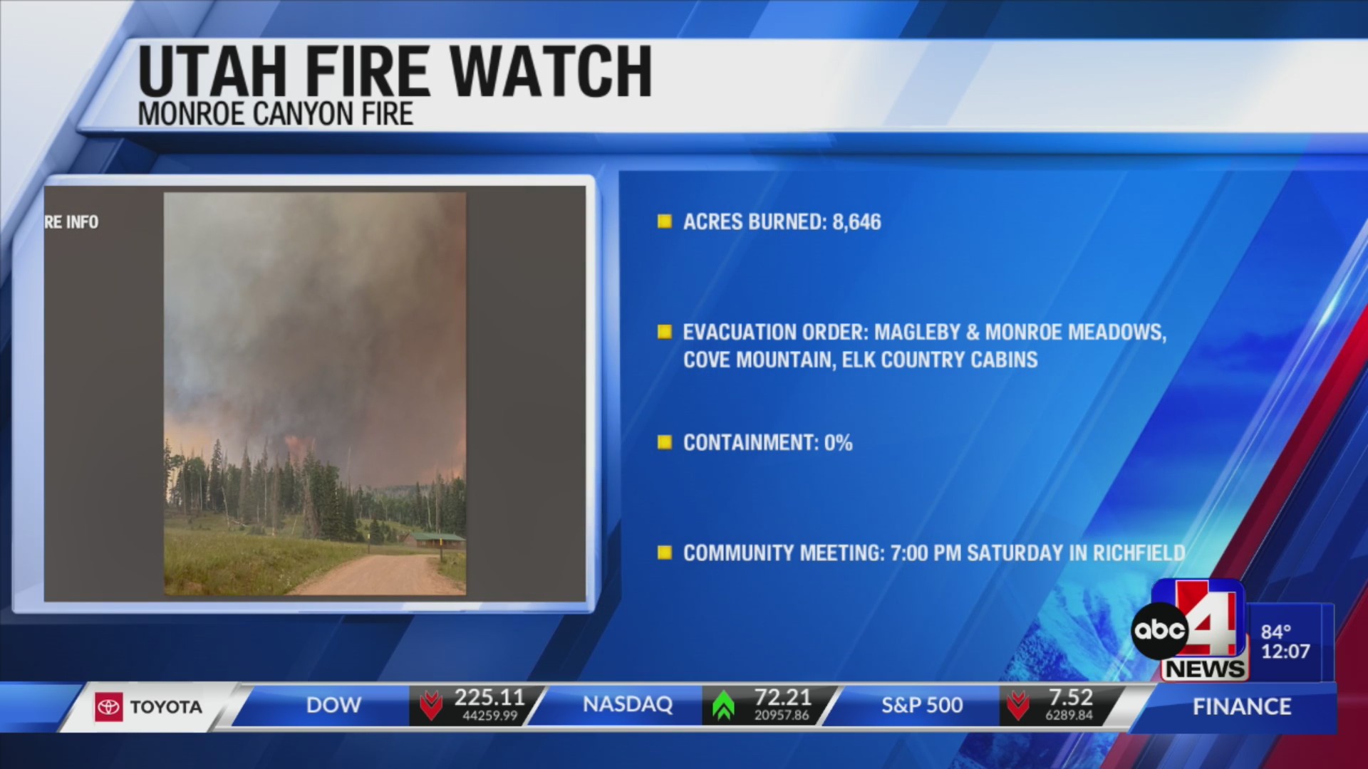 Monroe Canyon fire still at 0% containment, crews focus on structure ...