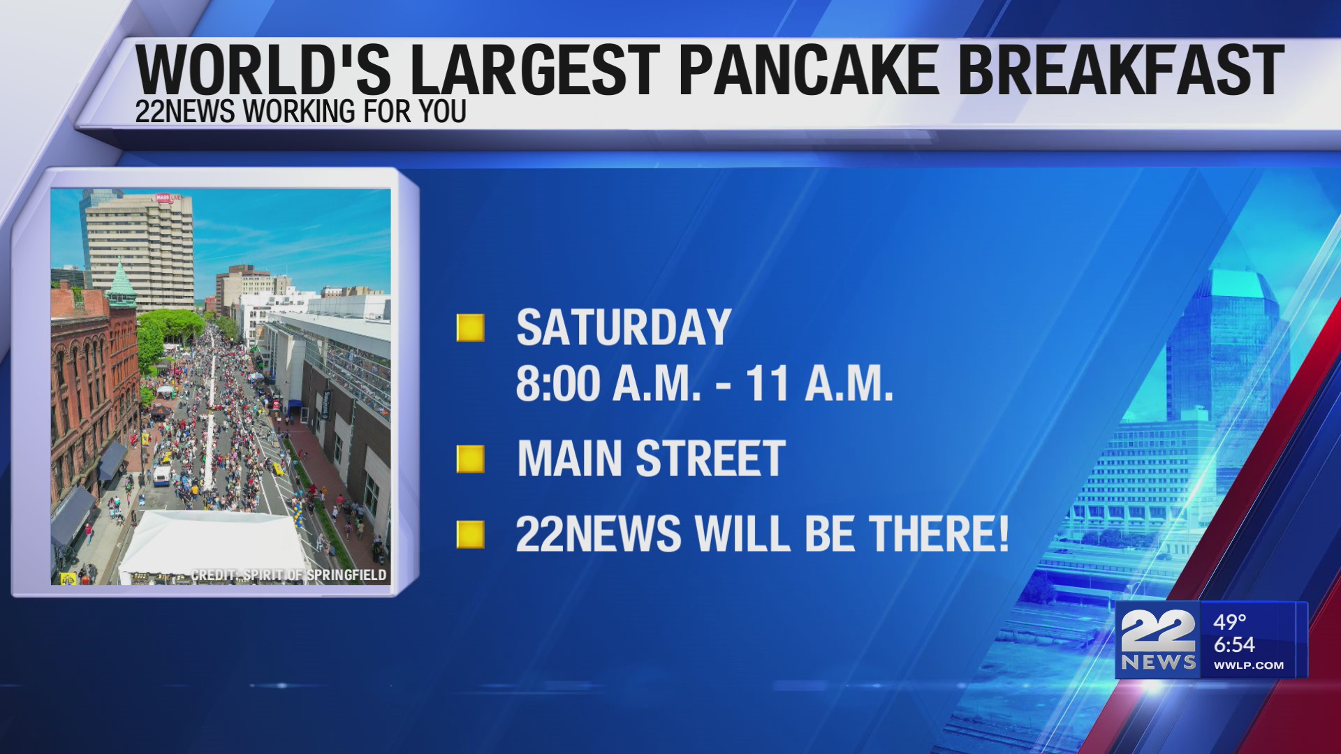 Setup begins in downtown Springfield for World’s Largest Pancake ...