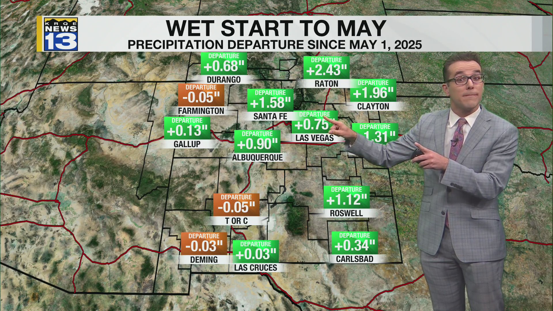 Rainfall mostly in the New Mexico mountains & even warmer – KRQE NEWS ...