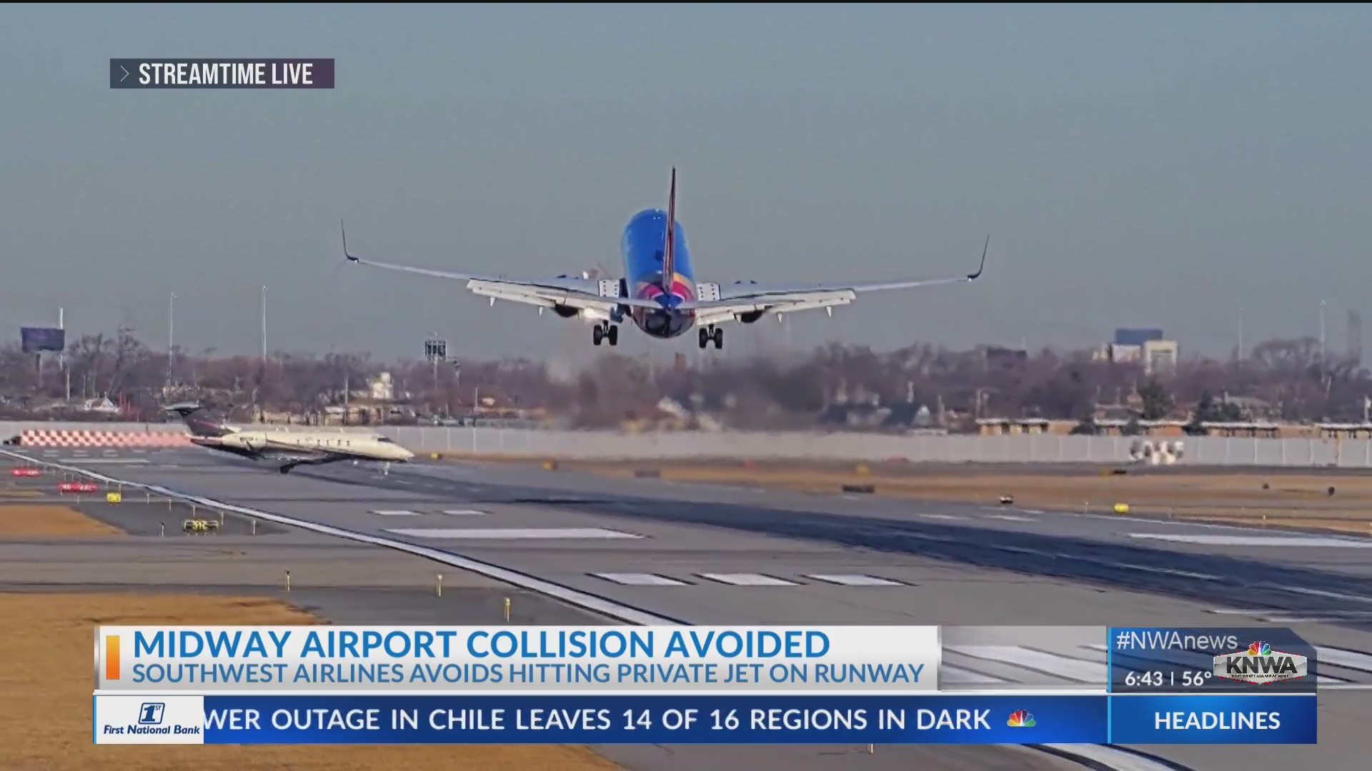 Southwest plane narrowly avoids runway collison – KNWA FOX24