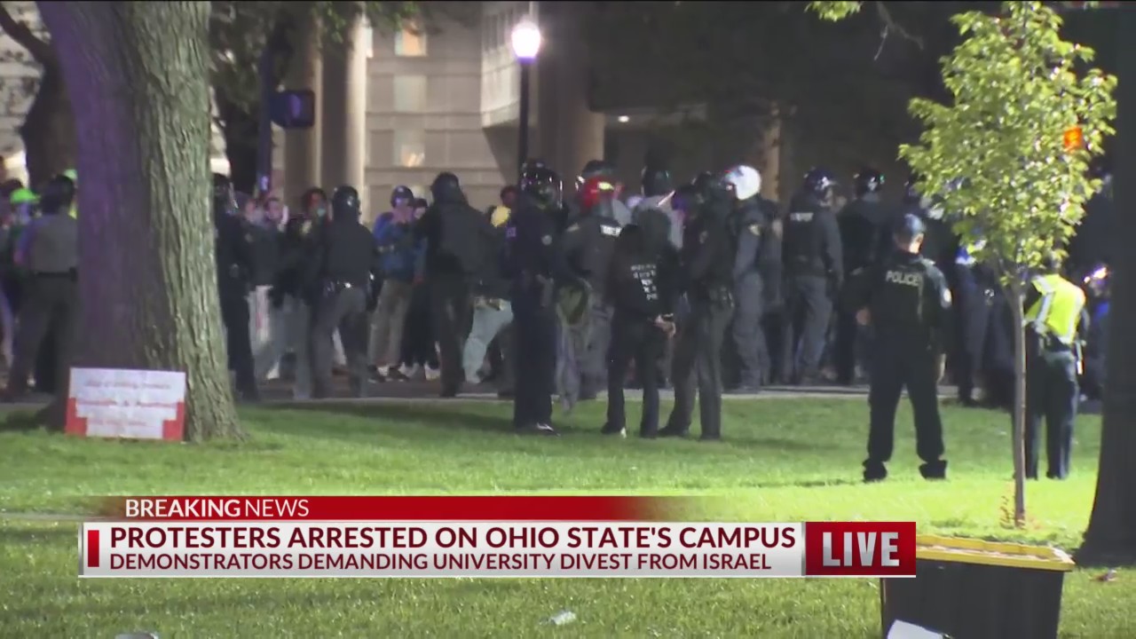 Dozens of protestors demanding OSU divest from Israel detained – NBC4 ...