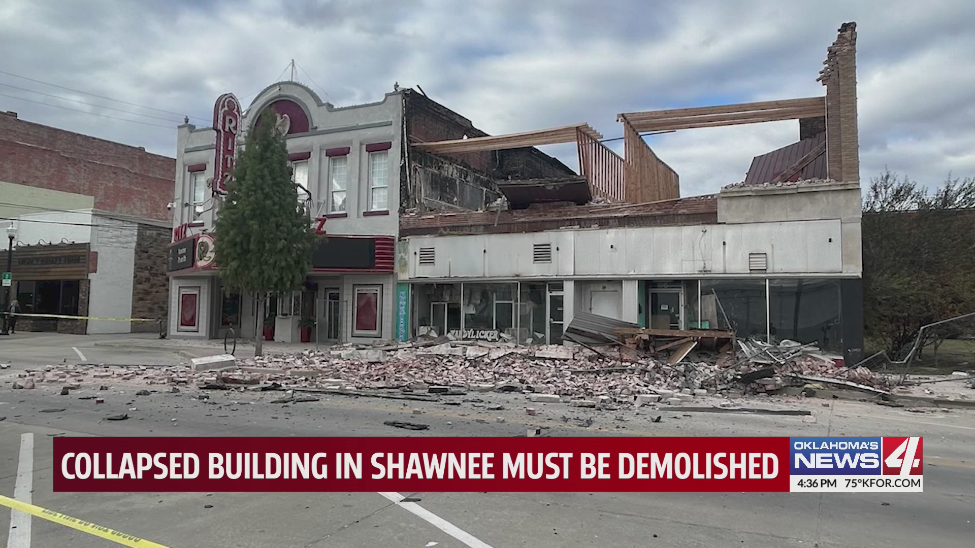 Collapsed building in Shawnee must be demolished – KFOR.com Oklahoma City