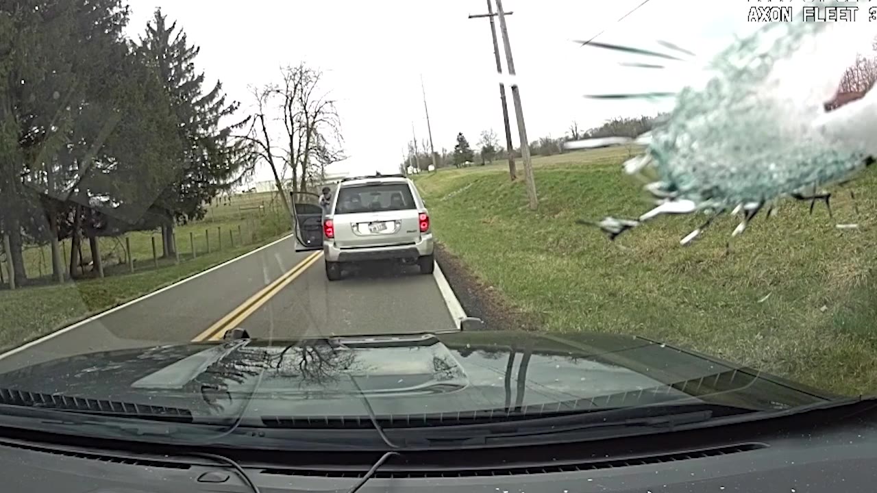Dashcam video shows suspect open fire in Wooster officer-involved ...