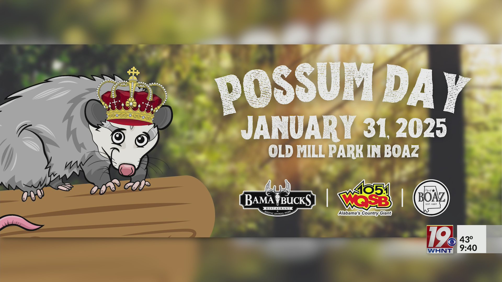 Possum Day 2025 | Jan. 27, 2025 | News 19 at 9 a.m. – WHNT.com