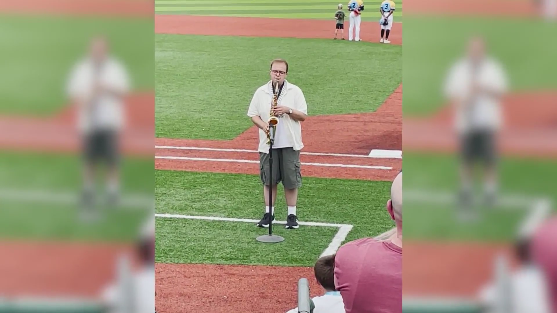13 News Reporter Sam DeCoste plays National Anthem at Dirty Birds game ...