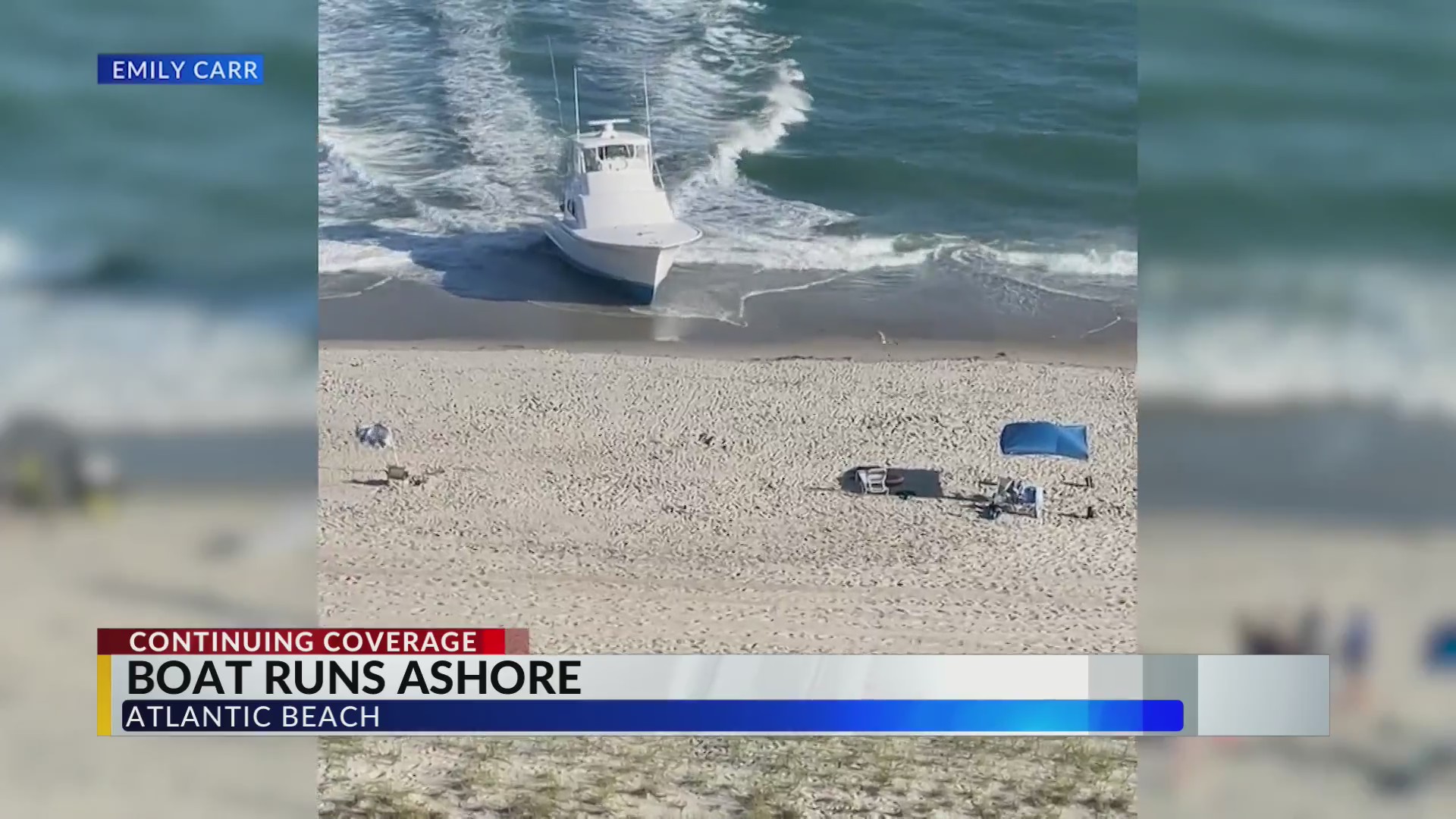 Witnesses capture video, photos of moment boat runs ashore in Atlantic ...