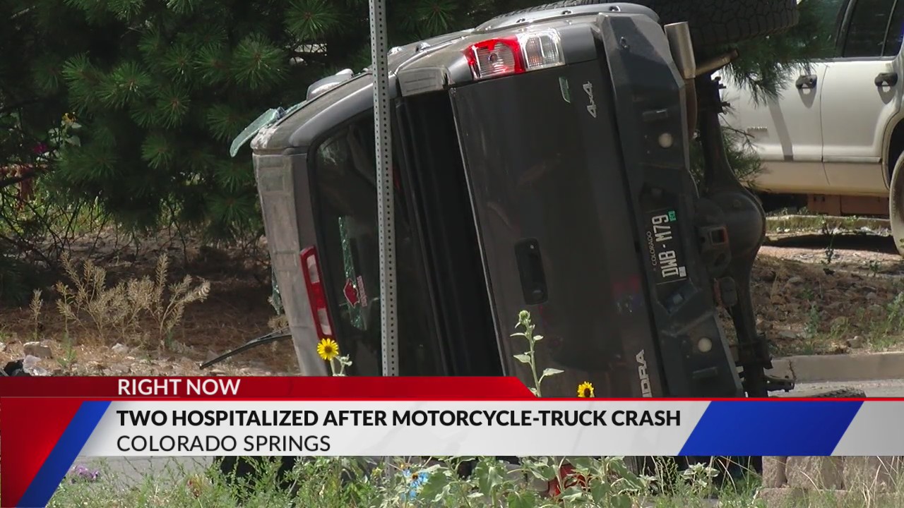 UPDATE: Two hospitalized after motorcycle-truck crash near Old Colorado ...